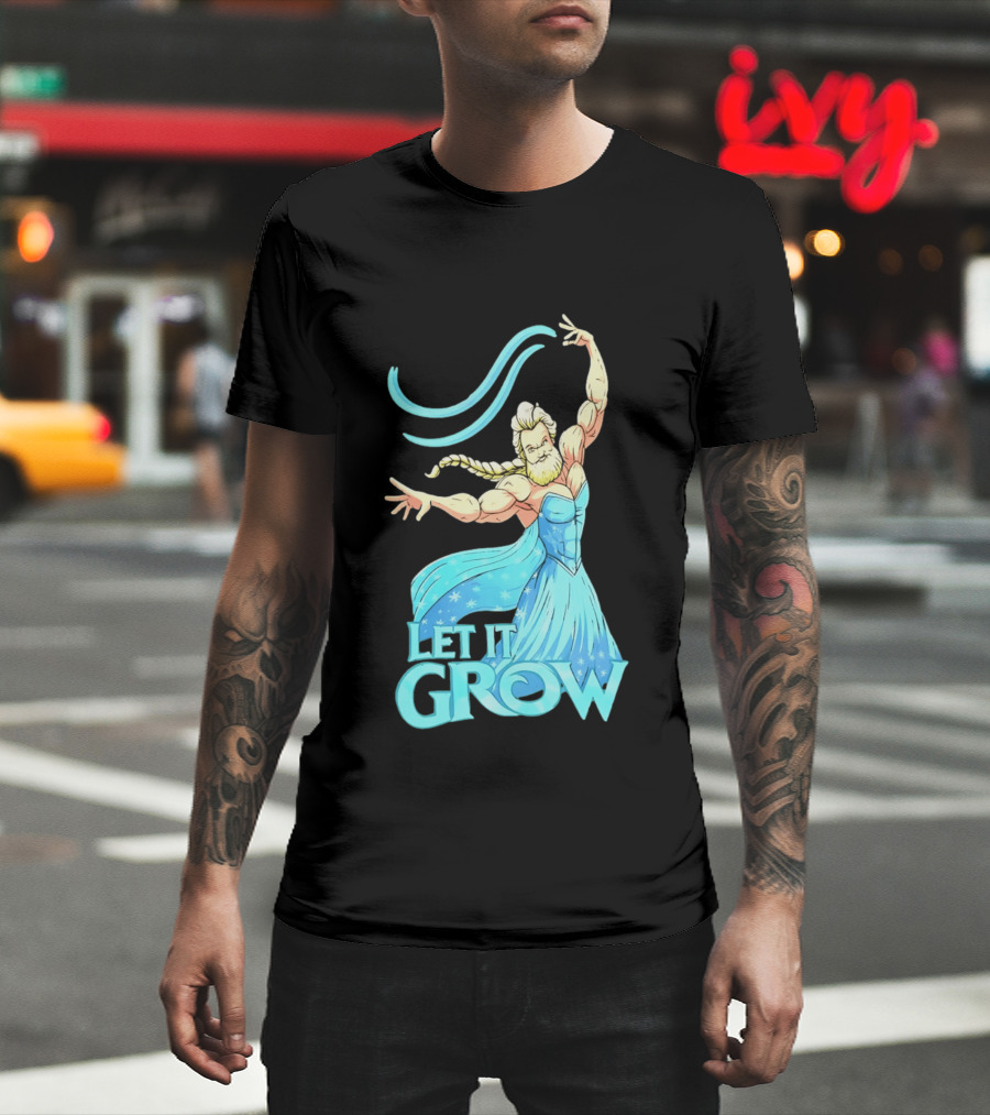 Let It Grow Frozen Elsa Muscular T-Shirt
