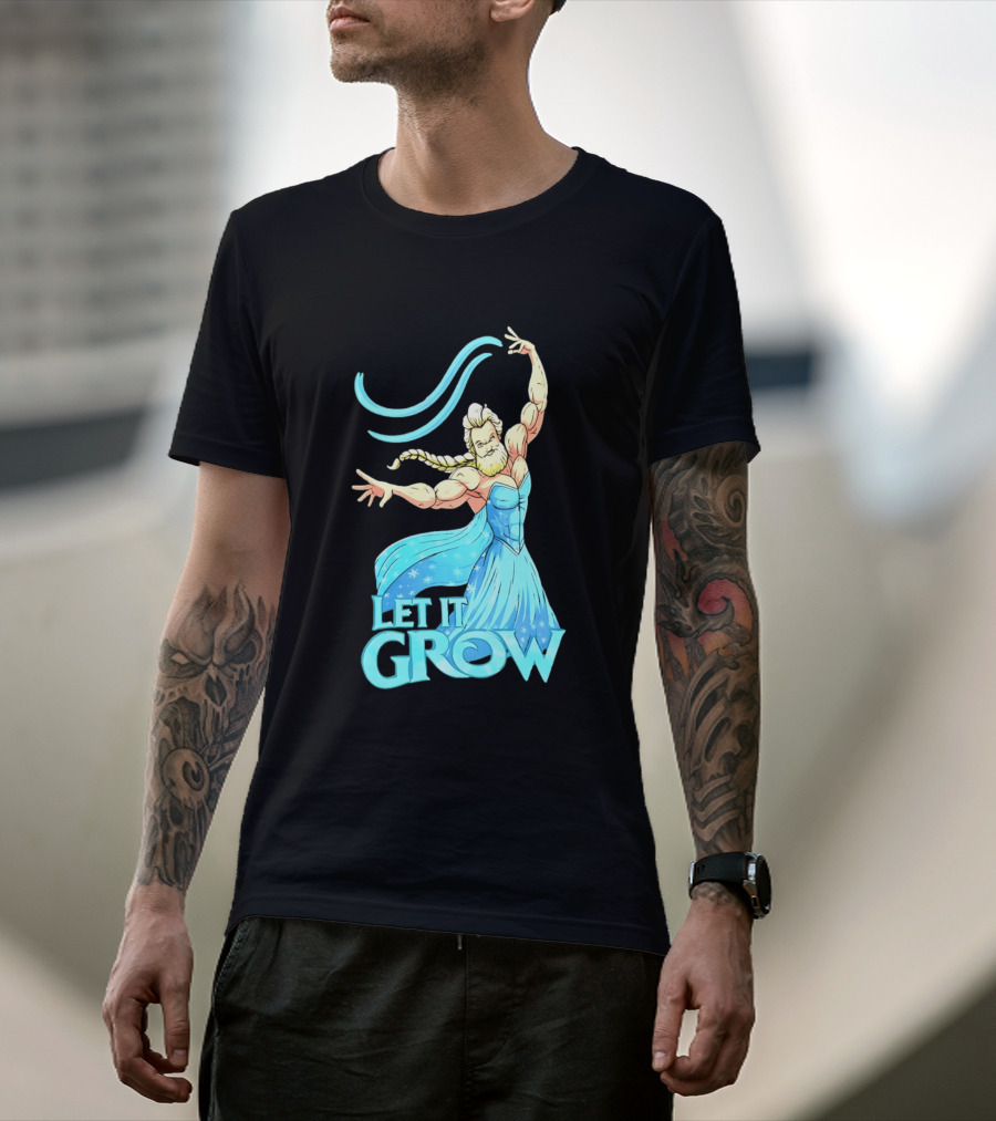 Let It Grow Frozen Elsa Muscular T-Shirt