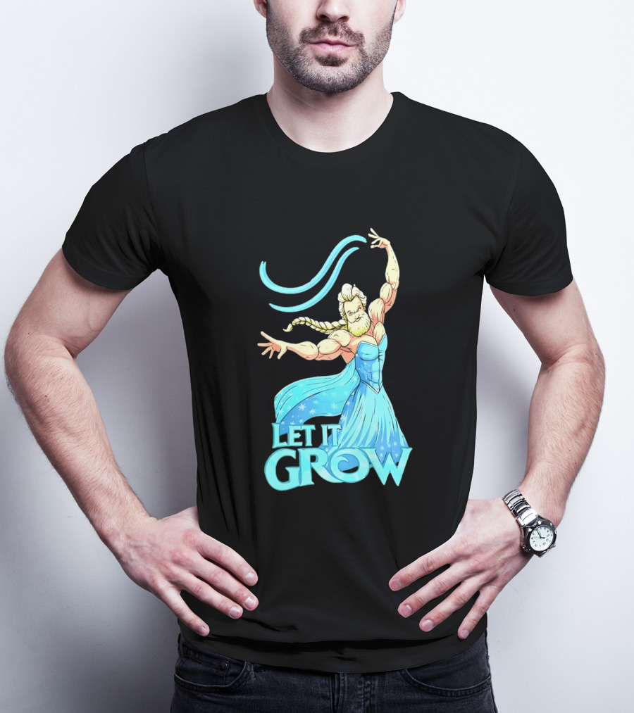 Let It Grow Frozen Elsa Muscular T-Shirt