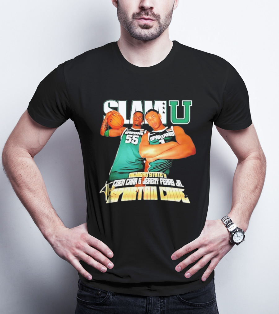 Michigan State Spartans Coen Carr Jeremy Fears Jr SlamU The Spartan Code T-Shirt