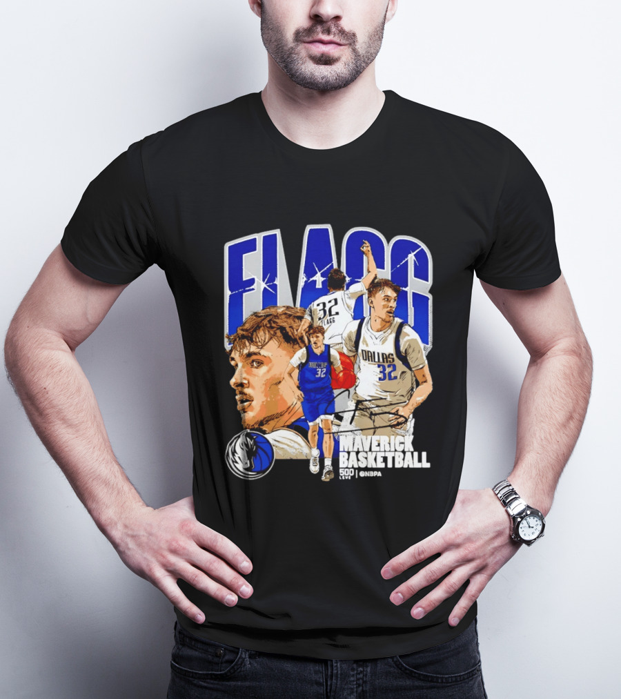 Maverick Basketball Cooper Flagg Dallas NBA 32 Collage T-Shirt