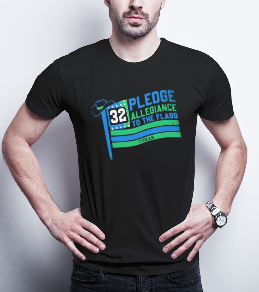 Dallas Mavericks Basketball Number 32 Pledge Allegiance To The Flag DLLS T-Shirt