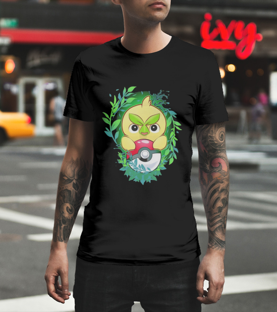 Pokémon Browt Grass Chicken Pokeball Forest T-Shirt