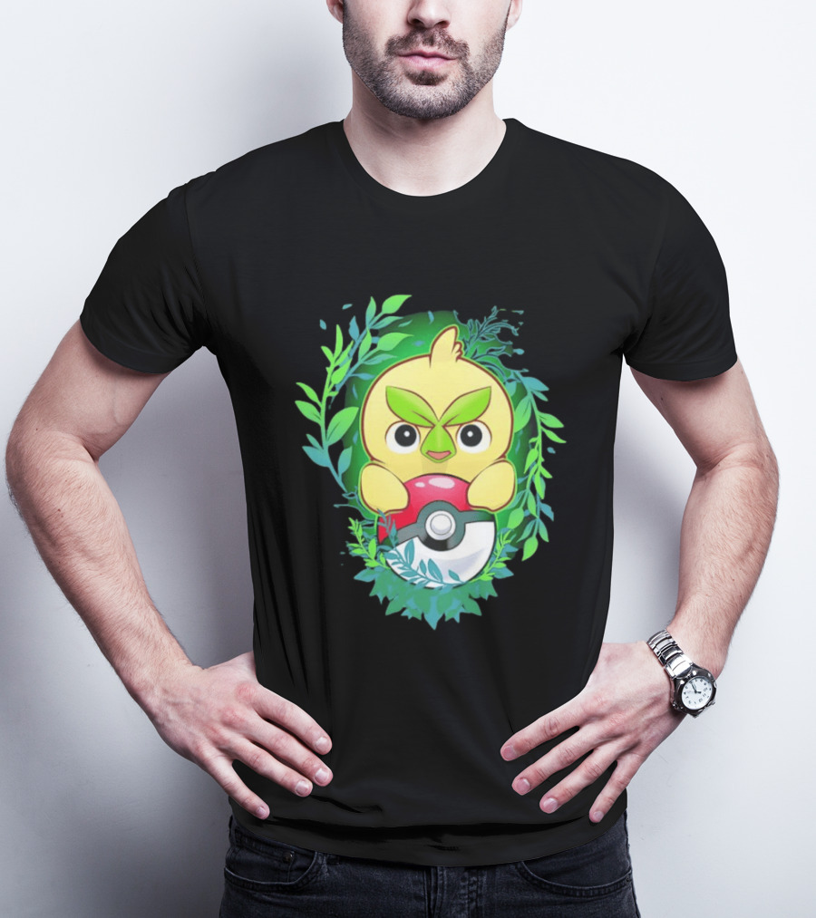 Pokémon Browt Grass Chicken Pokeball Forest T-Shirt