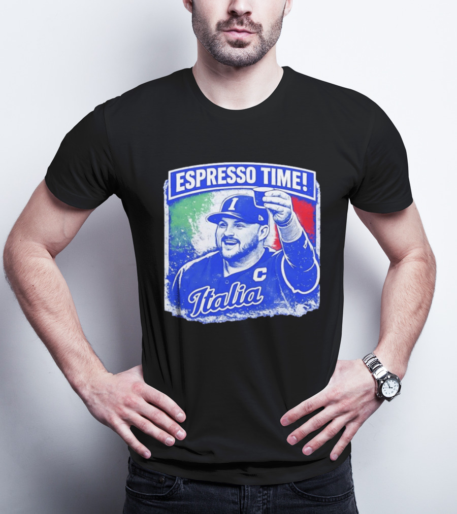 Espresso Time Italia Italy Baseball Celebration T-Shirt