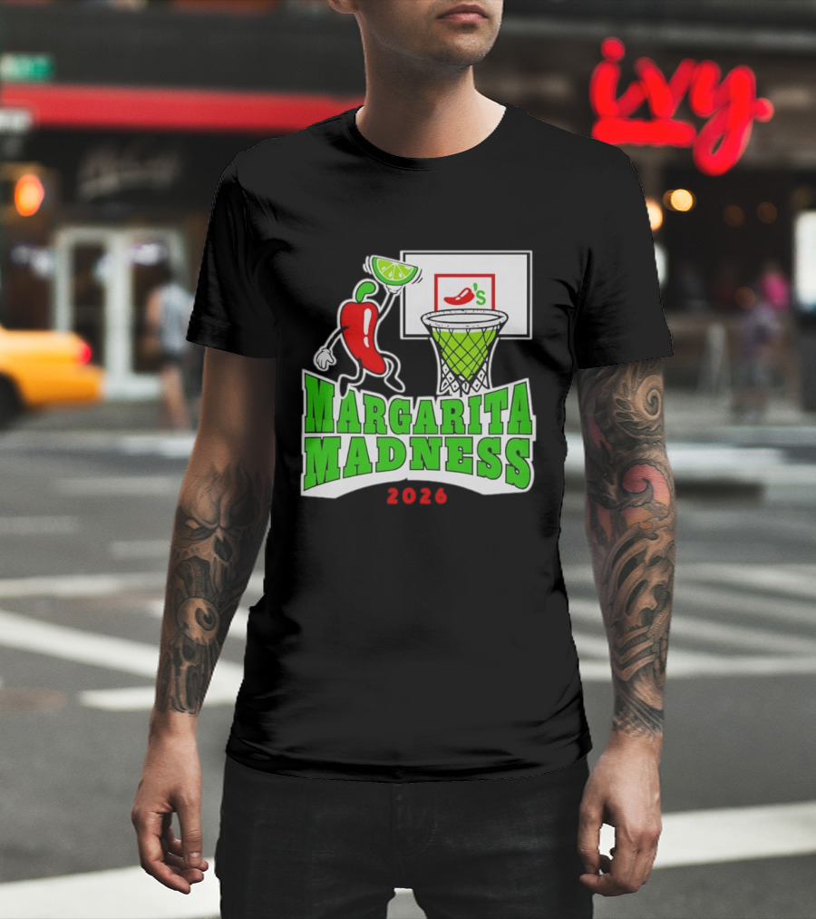 Chili's Margarita Madness 2026 Basketball Event With Lime And Chili Hoops T-Shirt