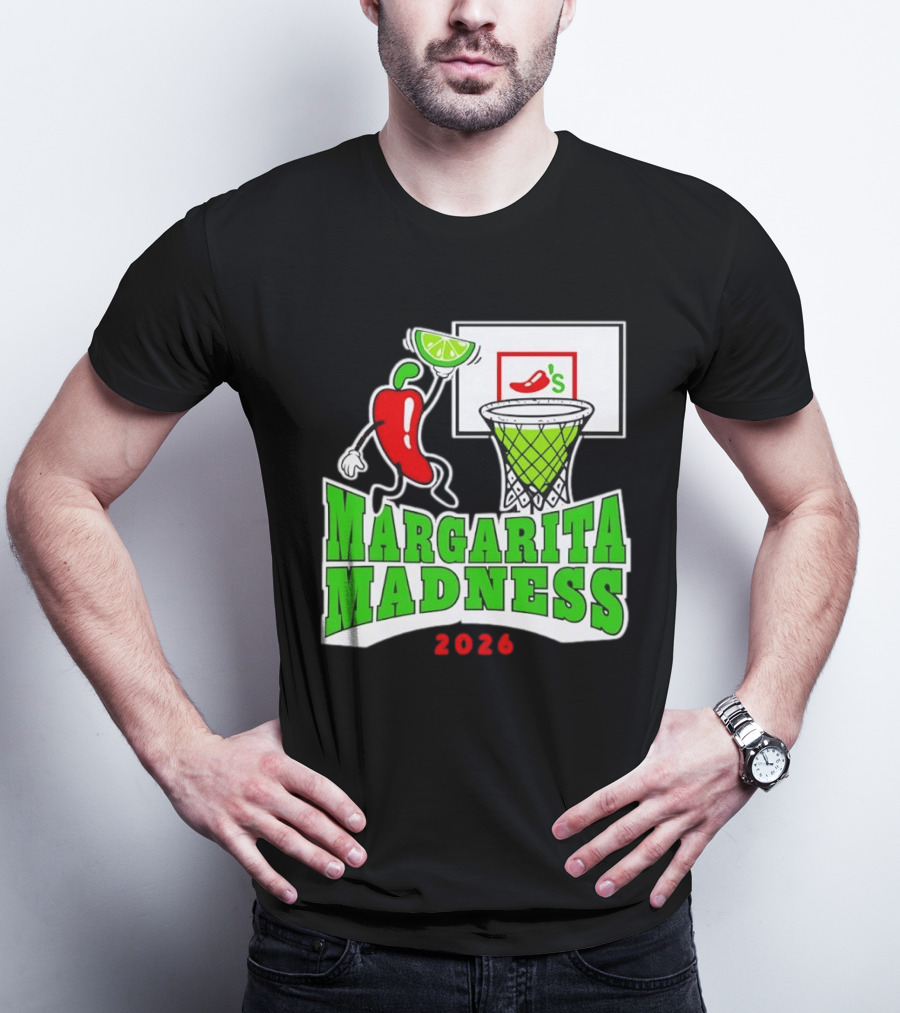Chili's Margarita Madness 2026 Basketball Event With Lime And Chili Hoops T-Shirt