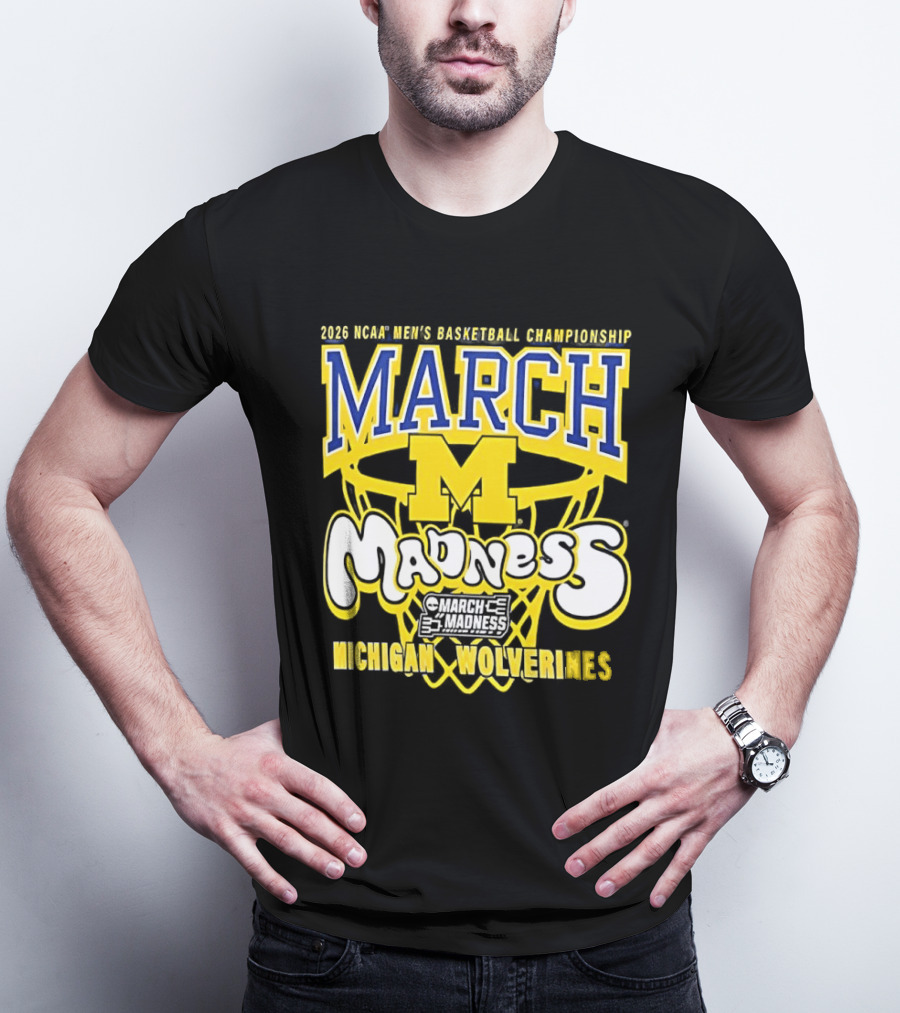 2026 NCAA Men's Basketball Championship March Madness Michigan Wolverines T-Shirt