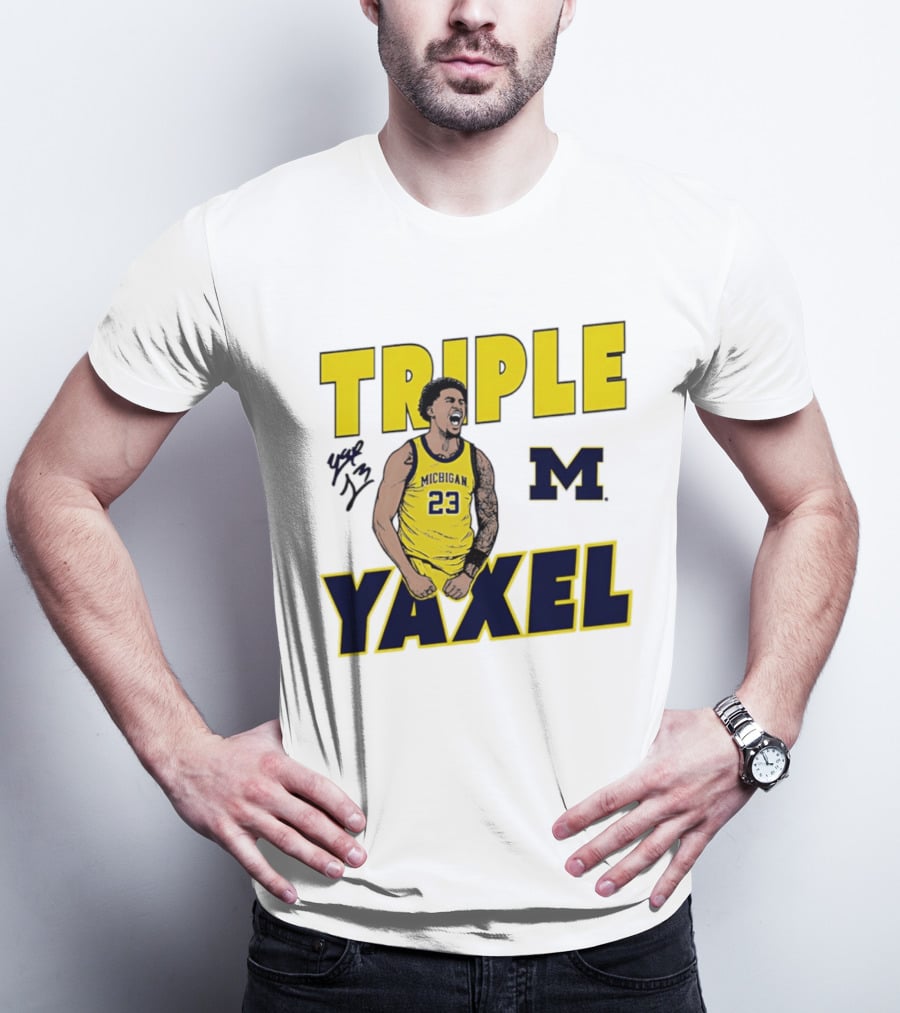 Michigan Wolverines Triple Yaxel Basketball Number 23 T-Shirt