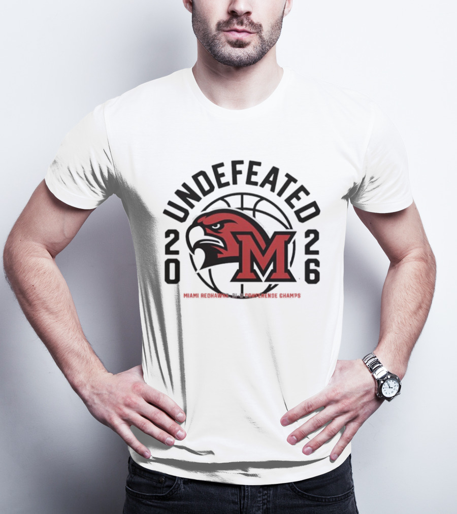 Miami RedHawks NCAA Men's Basketball 2026 Undefeated Season T-Shirt