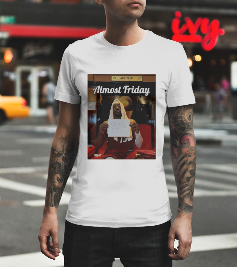 Almost Friday Bam Adebayo 83 Points Locker Room Moment T-Shirt