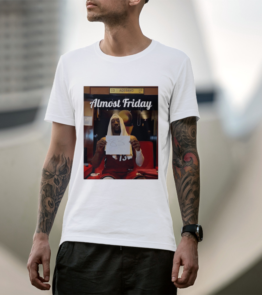 Almost Friday Bam Adebayo 83 Points Locker Room Moment T-Shirt