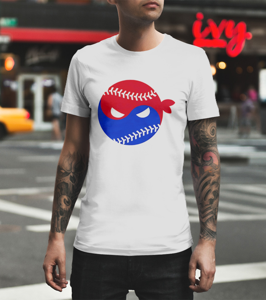 Pitching Ninja South Korea Baseball Yin Yang T-Shirt