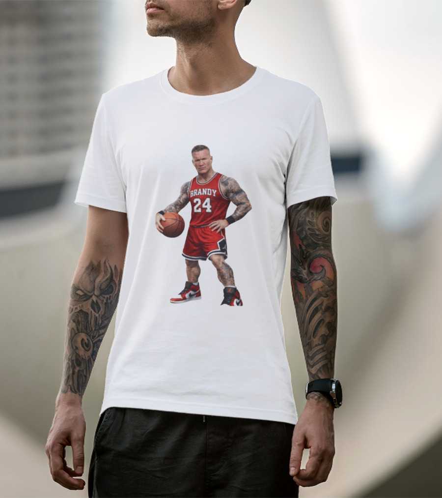 Brandy 24 Basketball Player Jordan Style Tattooed Athlete T-Shirt