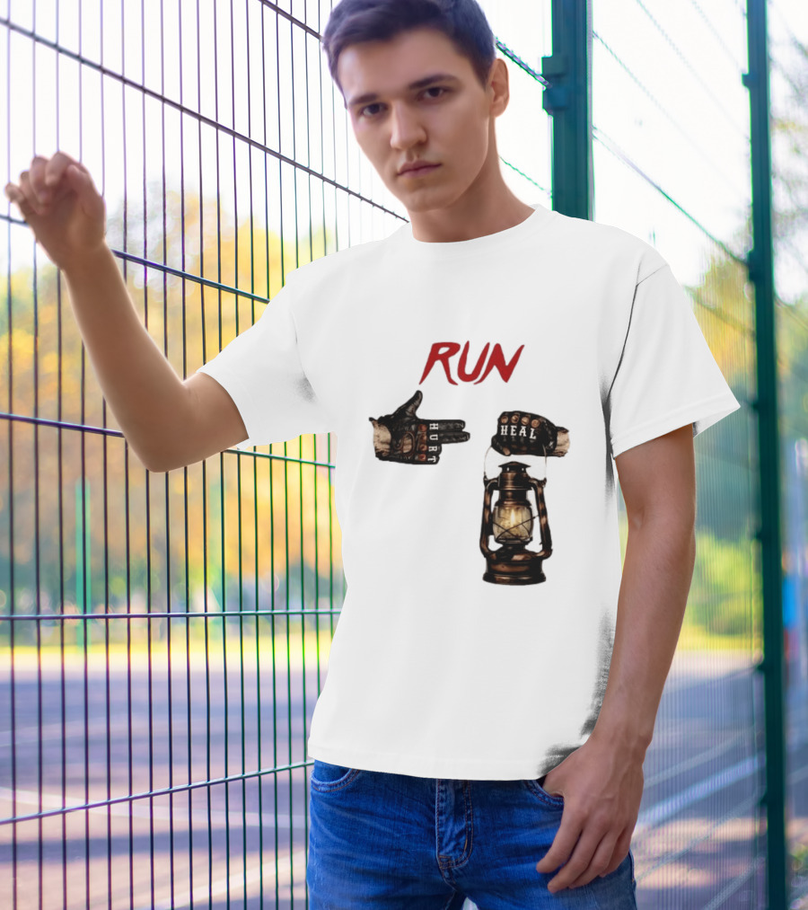 RUN Bray Wyatt Hurt Heal Lantern Mashup T-Shirt