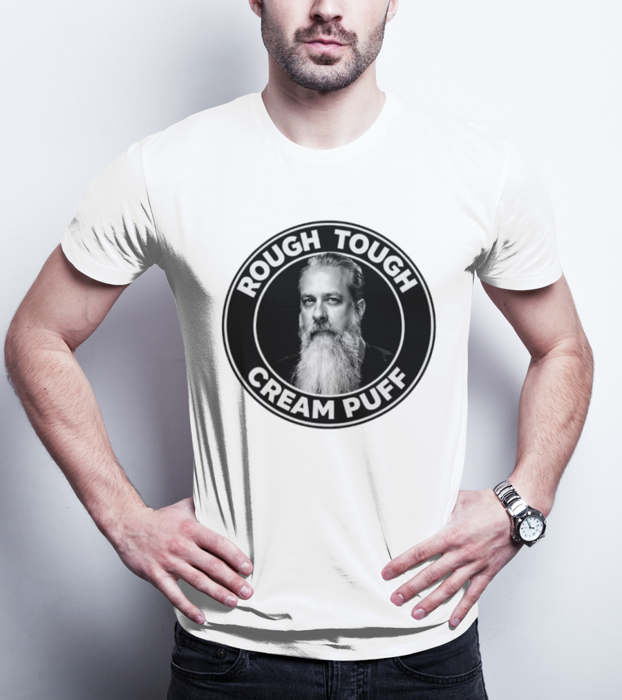 Rough Tough Cream Puff Bearded Man Circular T-Shirt
