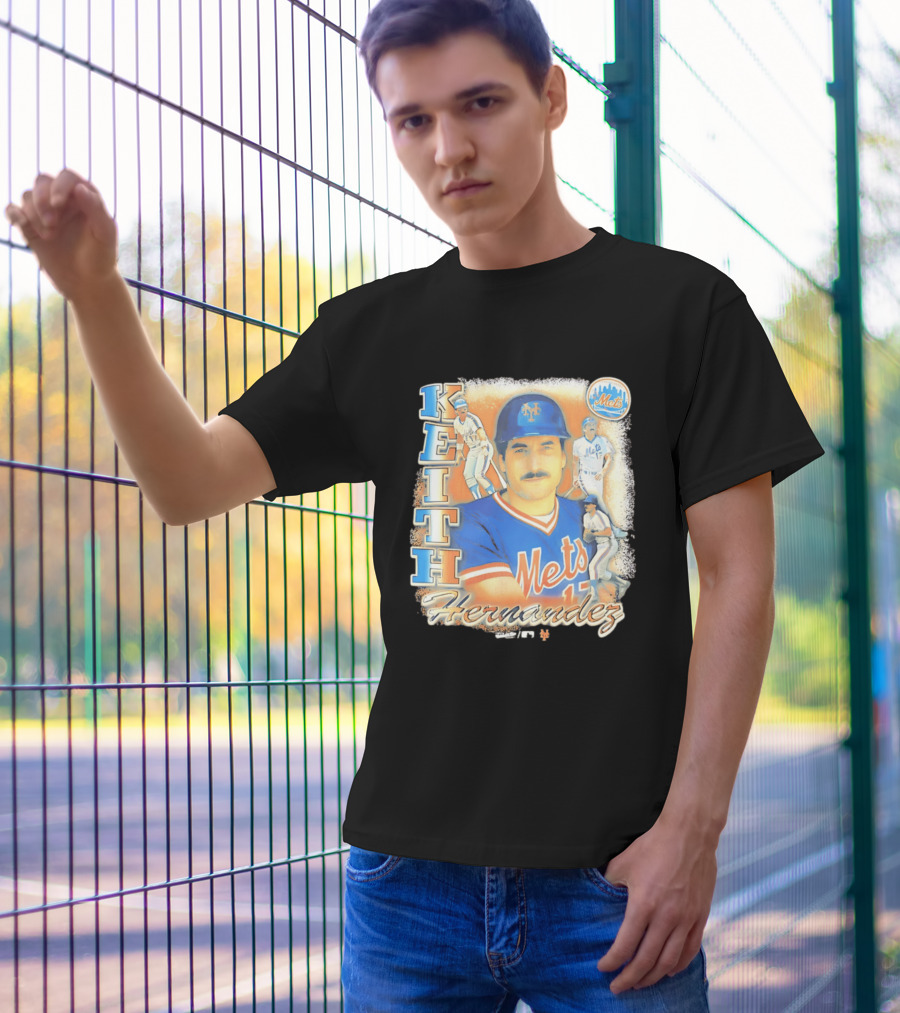 New York Mets Keith Hernandez 1986 Legendary Player Collage T-Shirt