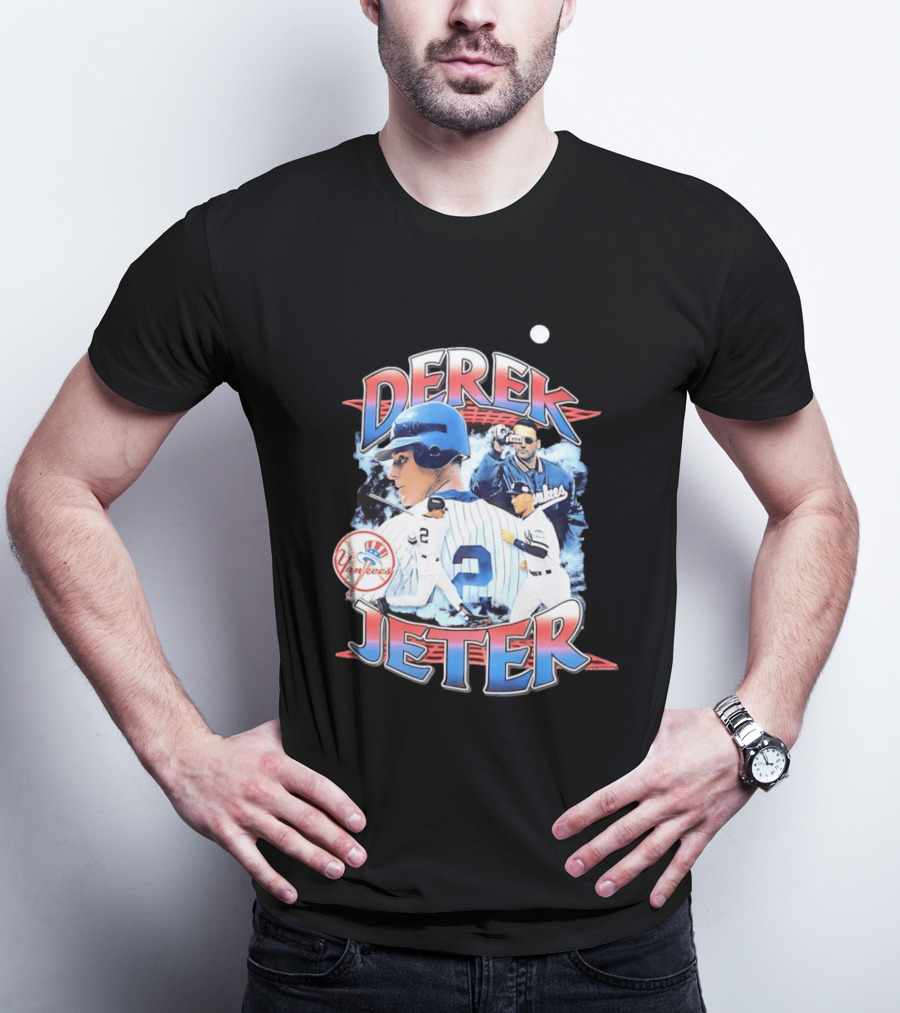 New York Yankees Derek Jeter Legendary Collage Player Yankees T-Shirt