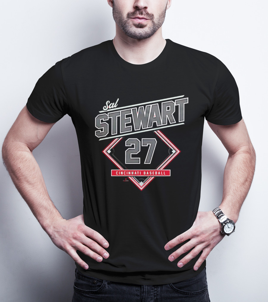 Sal Stewart 27 Cincinnati Baseball T-Shirt