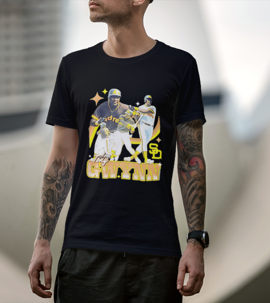 San Diego Padres Tony Gwynn Baseball Legend Collage T-Shirt