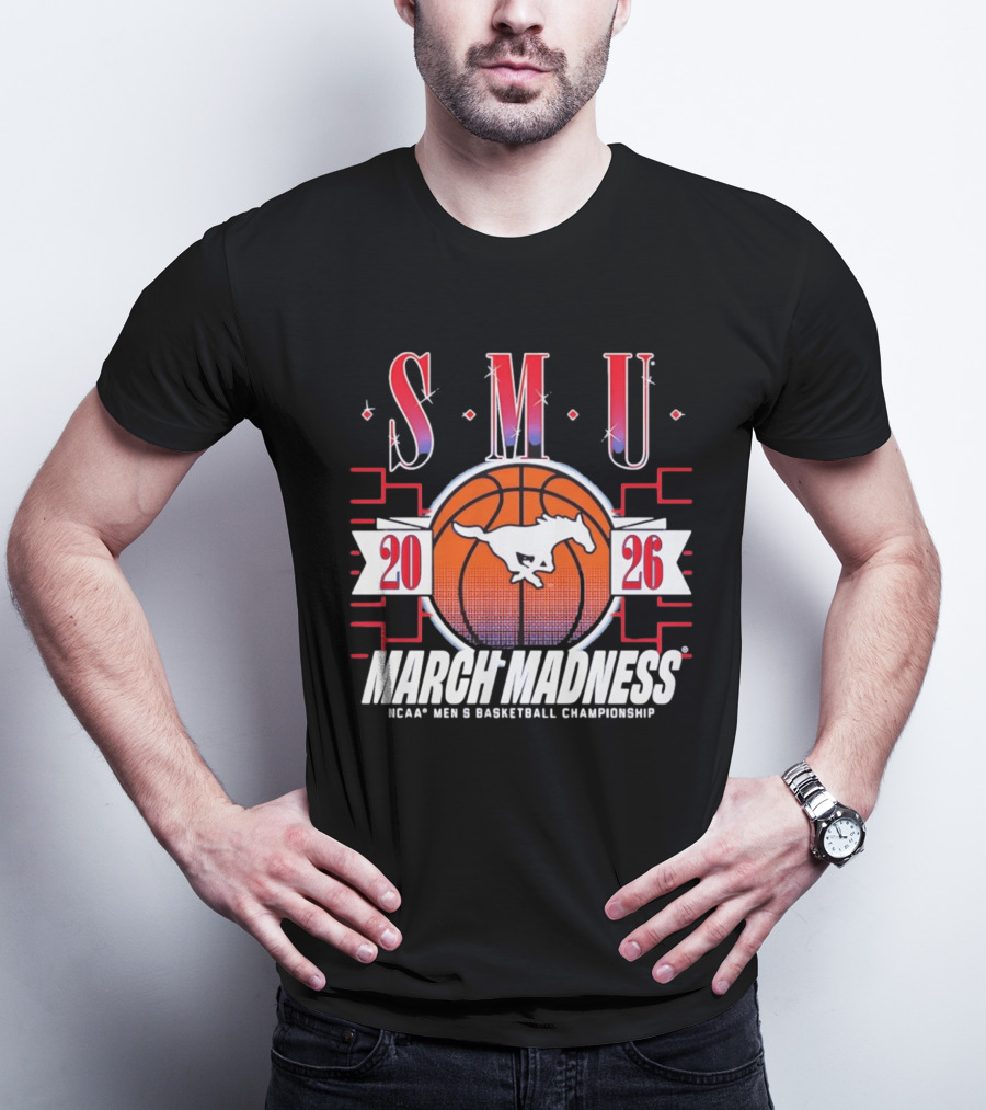 SMU Mustangs 2026 NCAA Men's Basketball Championship March Madness T-Shirt