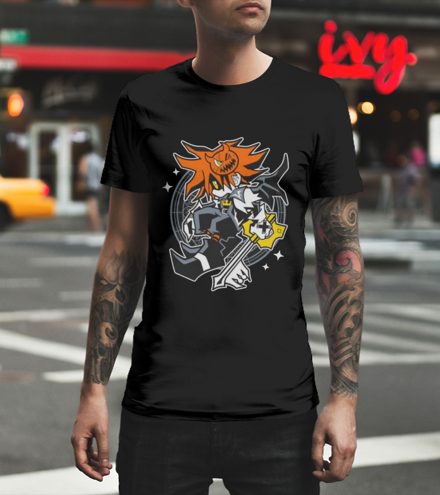 Sora Kingdom Hearts Halloween Trick Or Treat Pumpkin Warrior Magic Keyblade T-Shirt