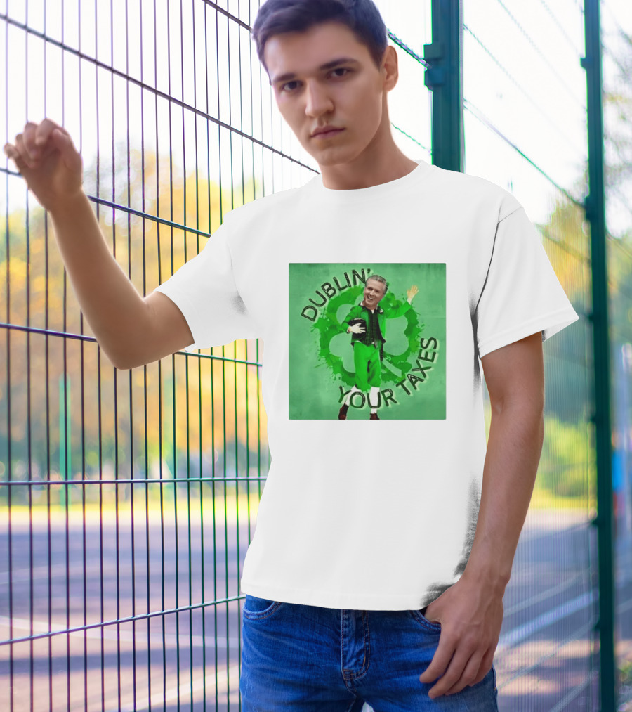 Gavin Newsom Dublin Your Taxes Leprechaun St Patrick's Day T-Shirt
