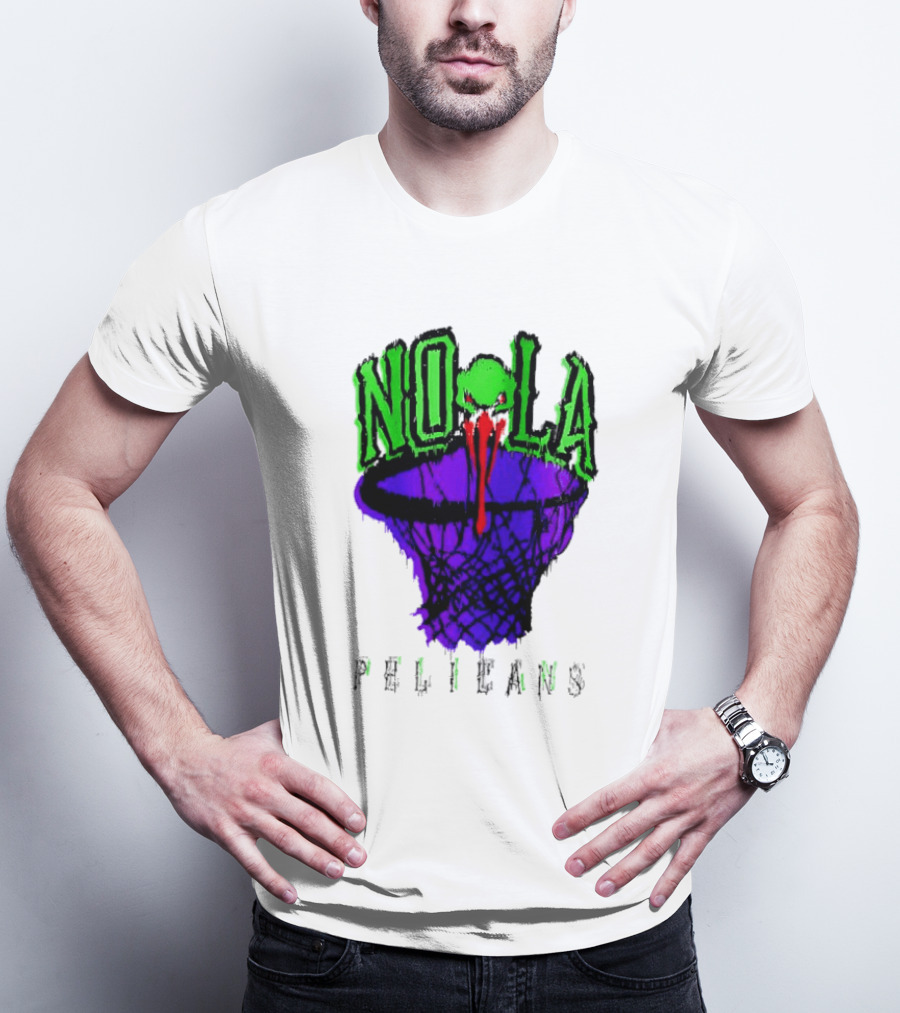 NOLA Pelicans Fest 2026 Basketball Hoop Alien T-Shirt