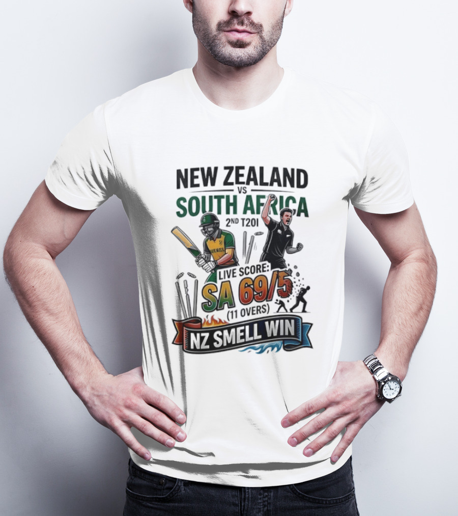 New Zealand Vs South Africa 2nd T20I Live Score SA 69/5 NZ Will Win T-Shirt