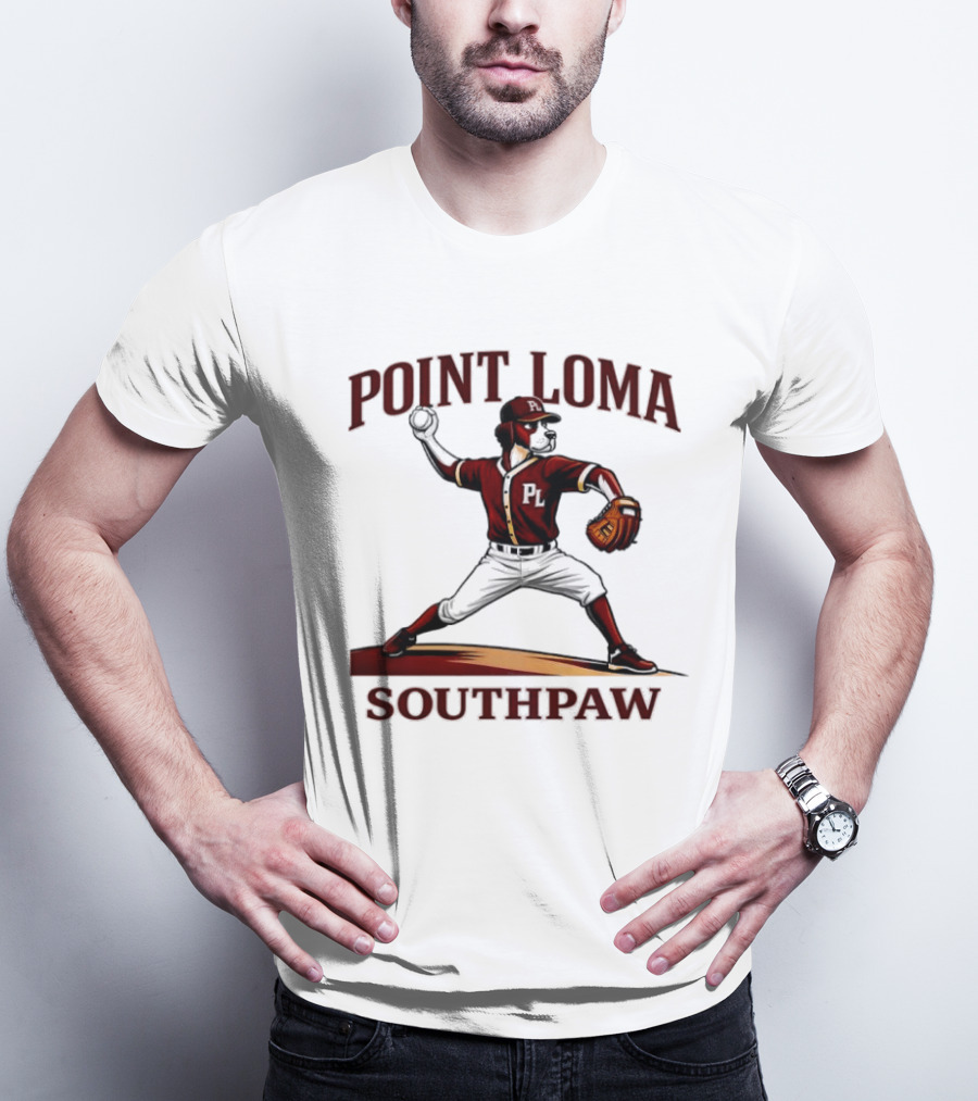 Point Loma Southpaw Baseball Pitcher T-Shirt