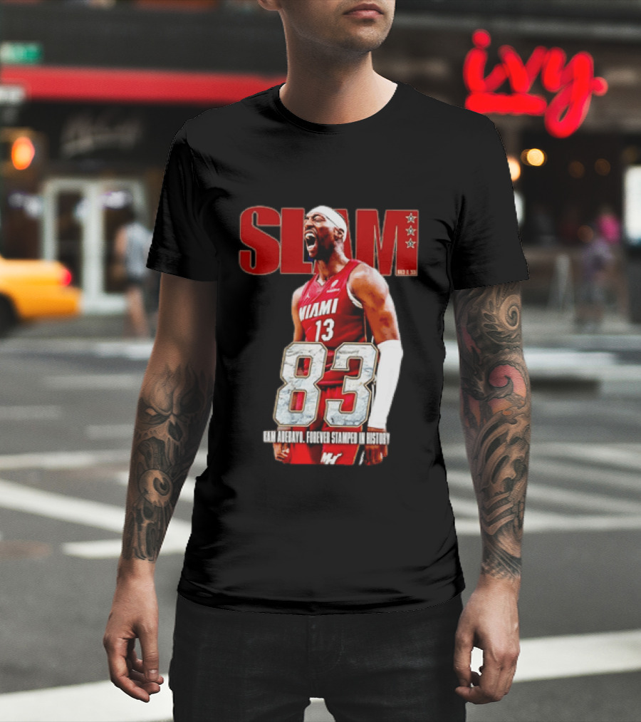 SLAM Bam Adebayo Miami Heat 13 Forever Stamped In History 83 T-Shirt
