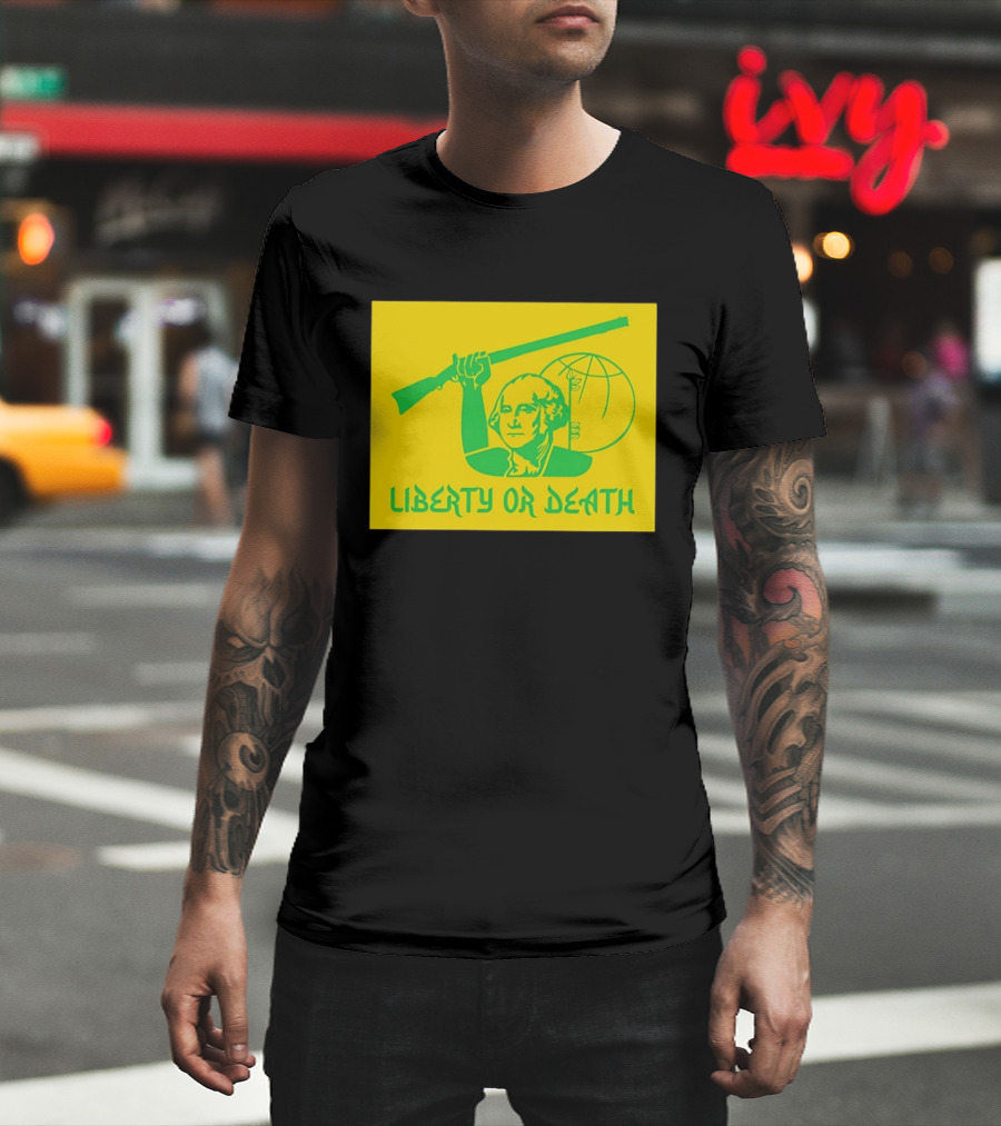 Liberty Or Death 2026 Washington Rifle Globe T-Shirt