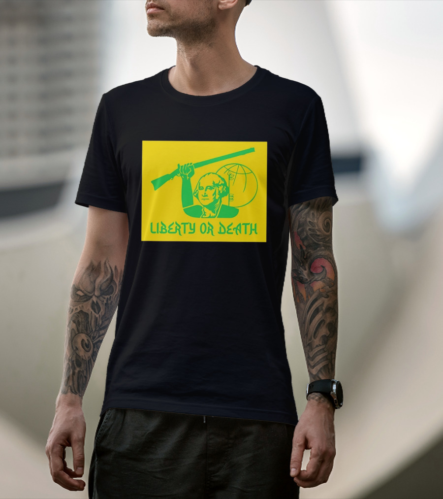 Liberty Or Death 2026 Washington Rifle Globe T-Shirt
