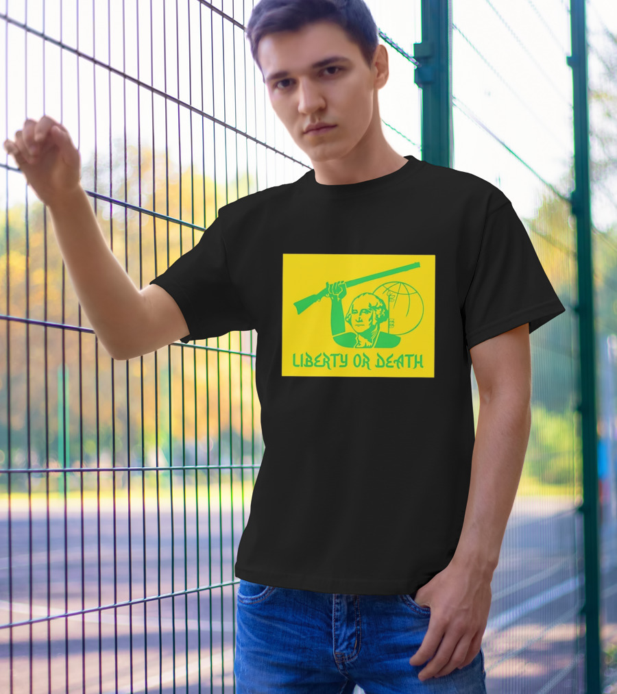 Liberty Or Death 2026 Washington Rifle Globe T-Shirt