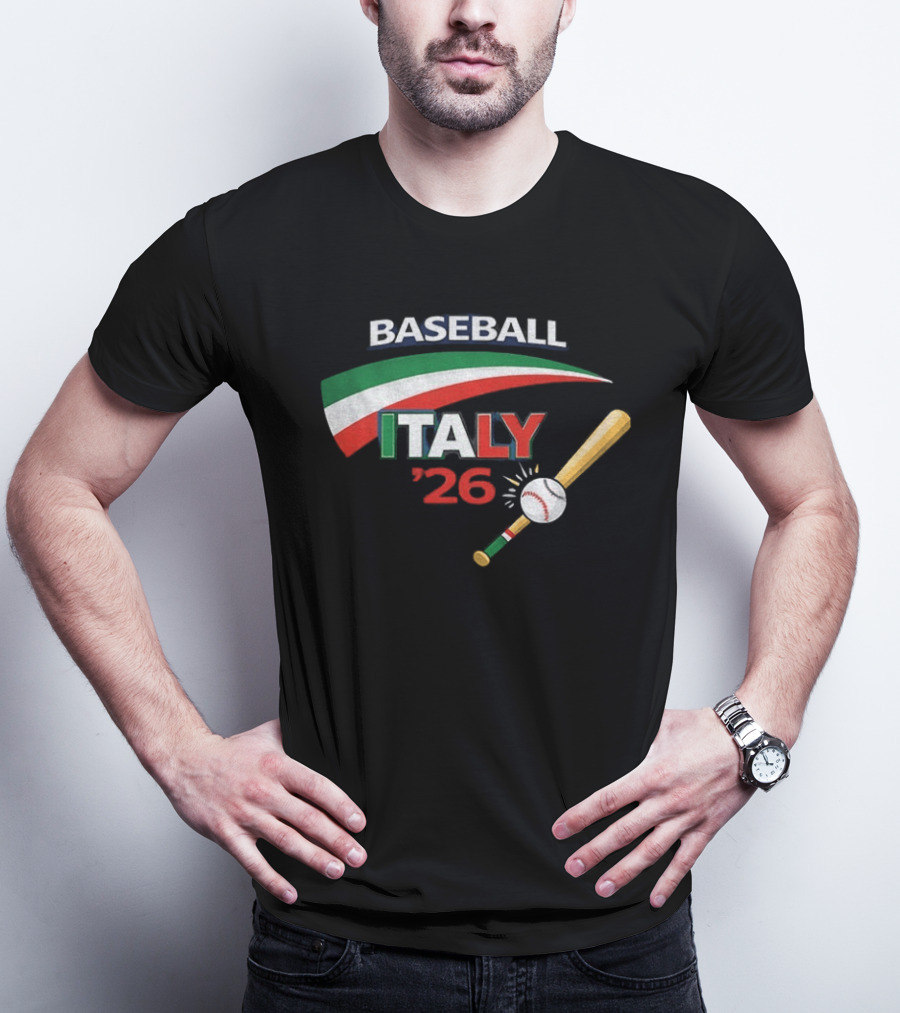 Italy Baseball World Classic 2026 Baseball Network Gildan T-Shirt