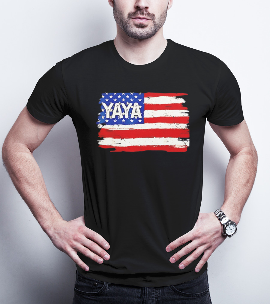 Patriotic Yaya American Flag Mother's Day Women T-Shirt