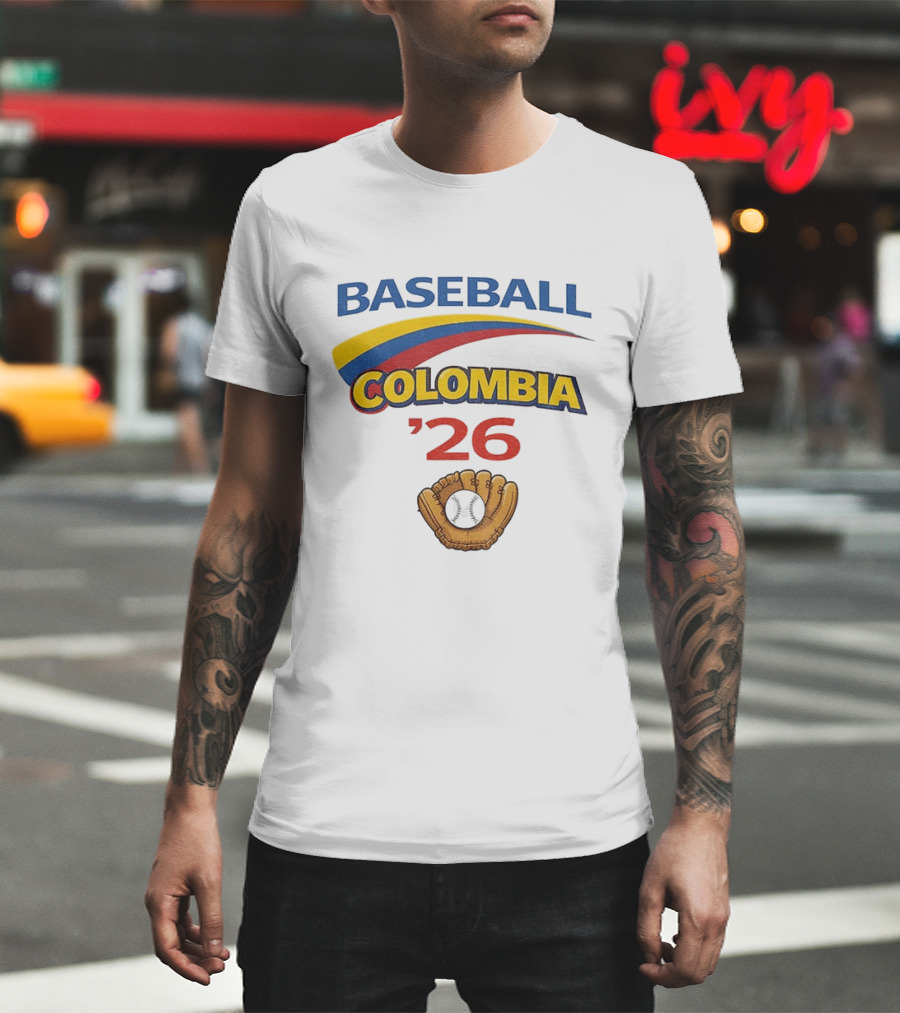 Colombia Baseball Classic 2026 '26 Glove And Ball T-Shirt