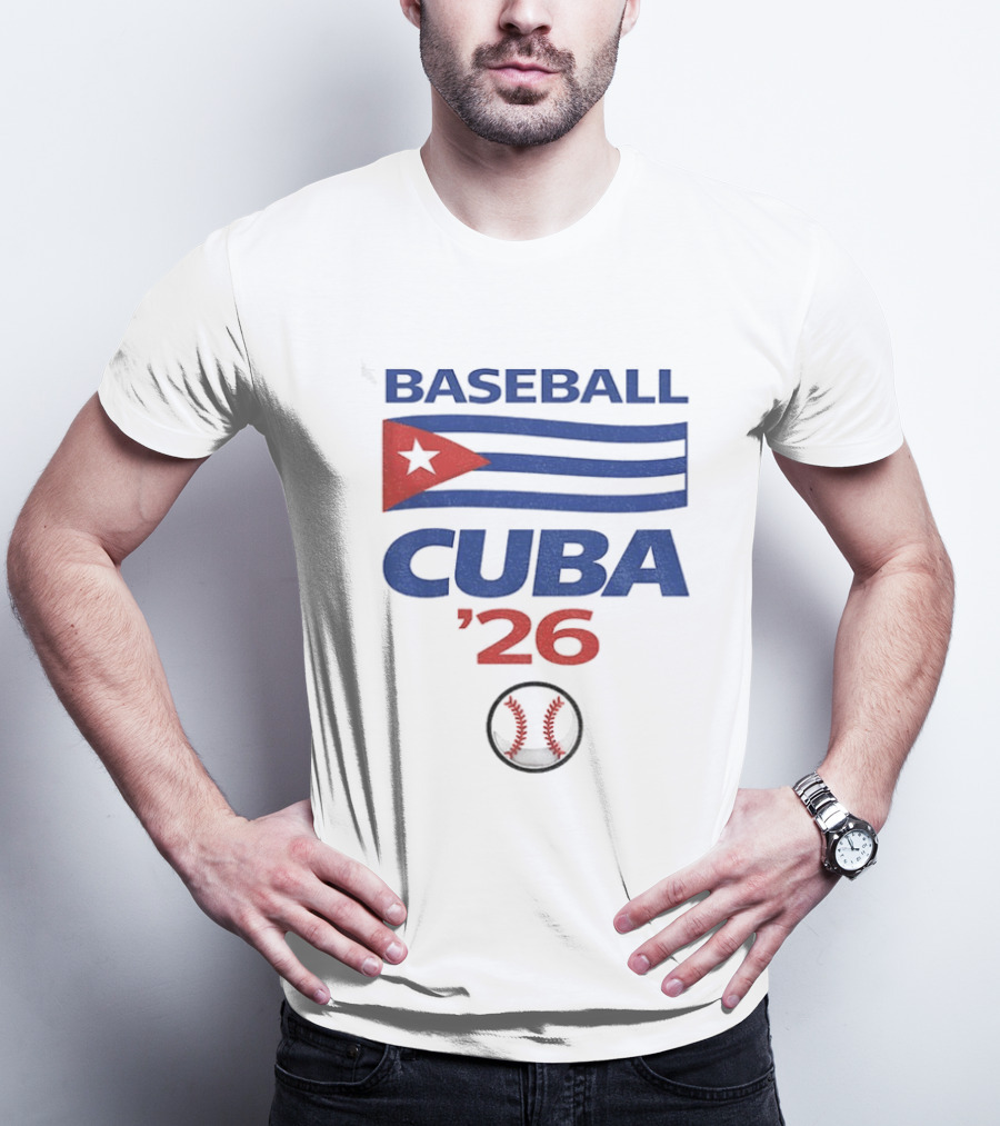 Cuba Baseball 2026 World Classic Cuban Flag Baseball T-Shirt