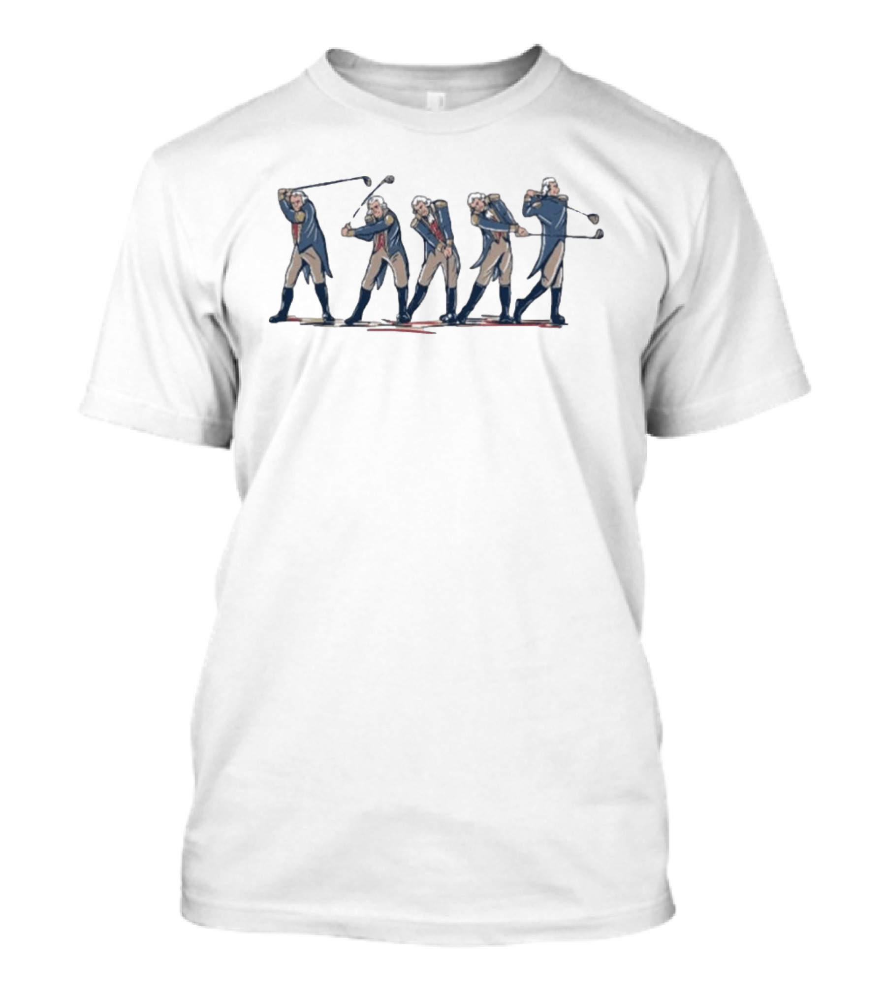 GW Golf Swing Revolutionary Icon Golfing Sequence T-Shirt