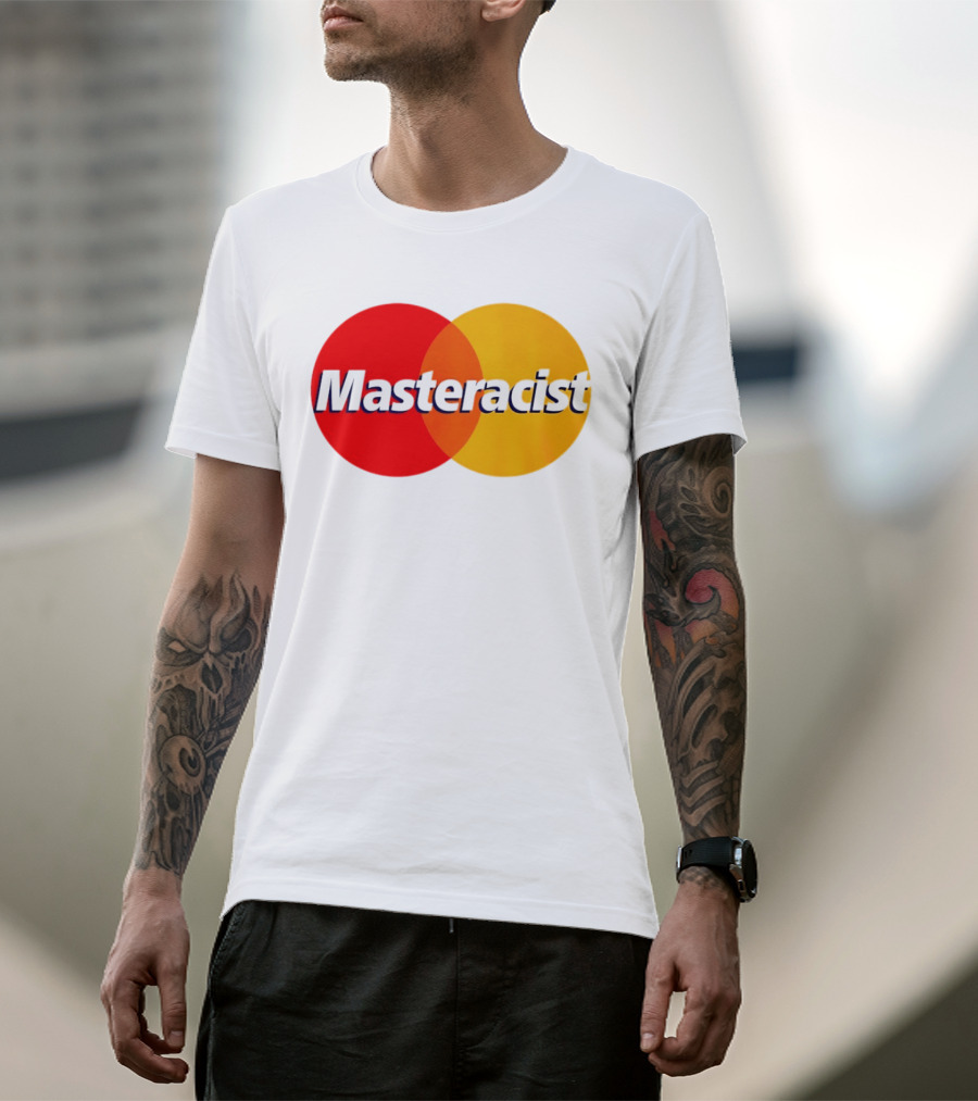 Masteracist Mastercard Parody Logo Red And Yellow Circles T-Shirt