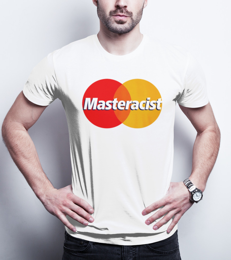 Masteracist Mastercard Parody Logo Red And Yellow Circles T-Shirt