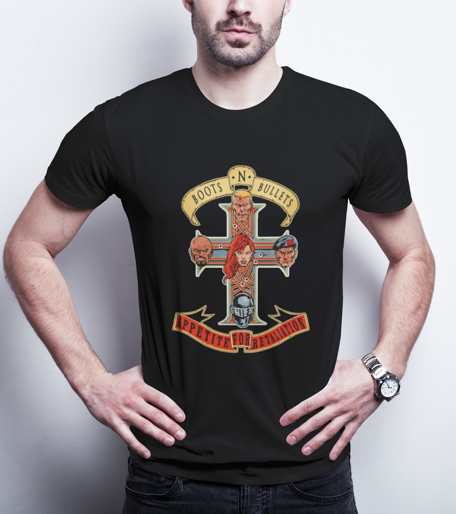 Boots N Bullets Appetite For Retaliation GI Joe Characters Cross T-Shirt
