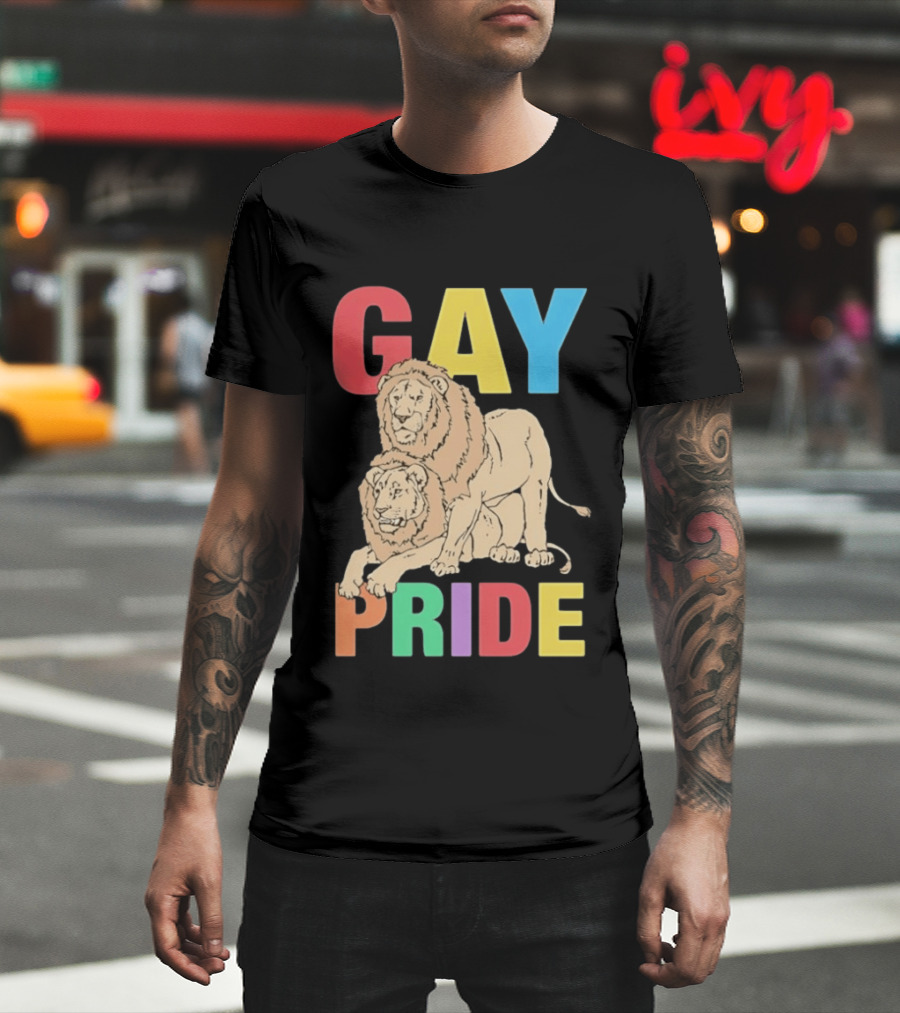 Gay Pride Lions LGBT Rainbow T-Shirt