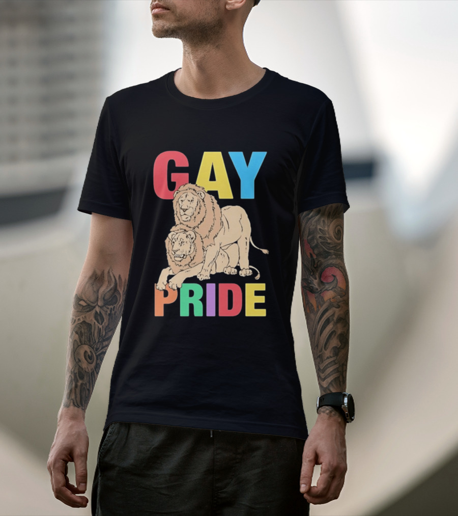 Gay Pride Lions LGBT Rainbow T-Shirt
