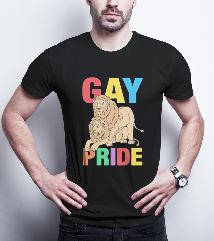 Gay Pride Lions LGBT Rainbow T-Shirt