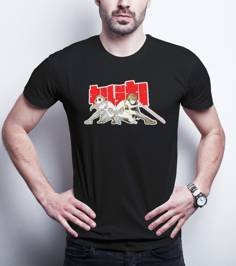 Makoto Kurokawa Twin Star Exorcists Anime Characters Katana Sword And Mask T-Shirt