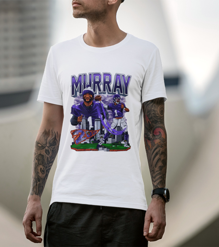 Murray 1 Baltimore Ravens 2026 City Skyline Football T-Shirt