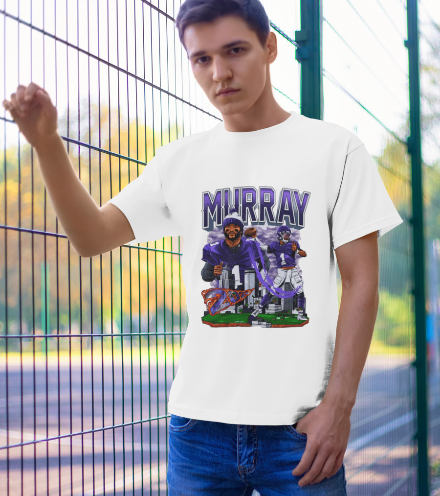 Murray 1 Baltimore Ravens 2026 City Skyline Football T-Shirt