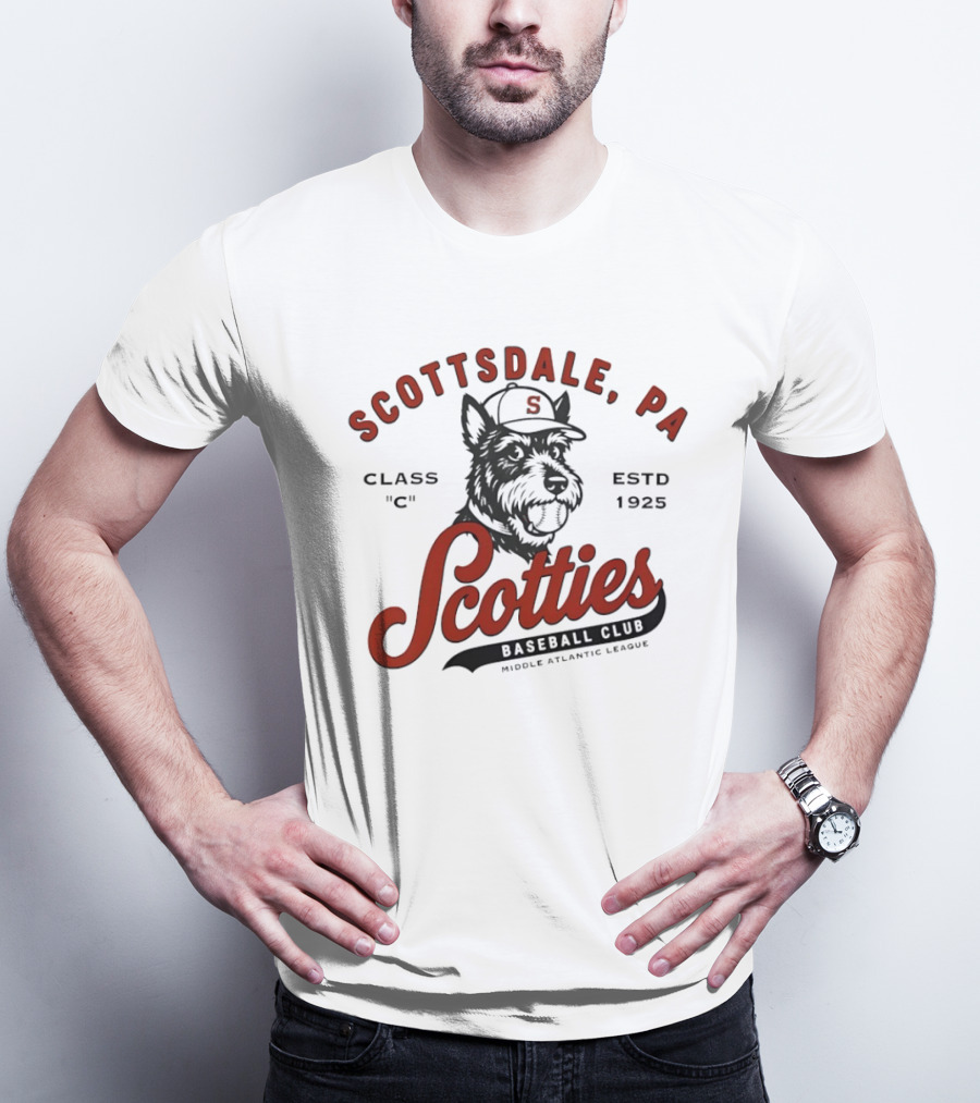 Scottsdale PA Scotties Baseball Club Middle Atlantic League Class C Estd 1925 T-Shirt