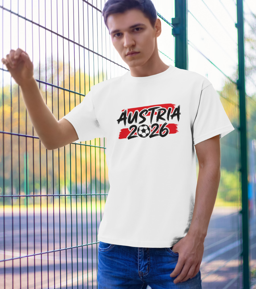 Austria 2026 Soccer Ball Graphic World Cup National Team T-Shirt